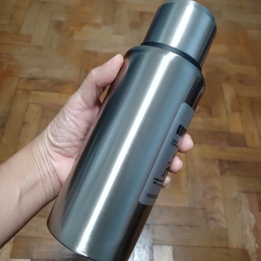 Thermos Hot Water Flask Tumbler Stainless Steel with Tea Leaves ...