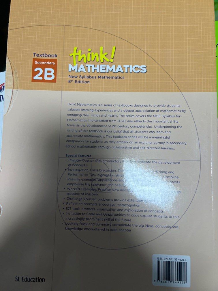 think Mathematics secondary 2B text book, Hobbies & Toys, Books ...