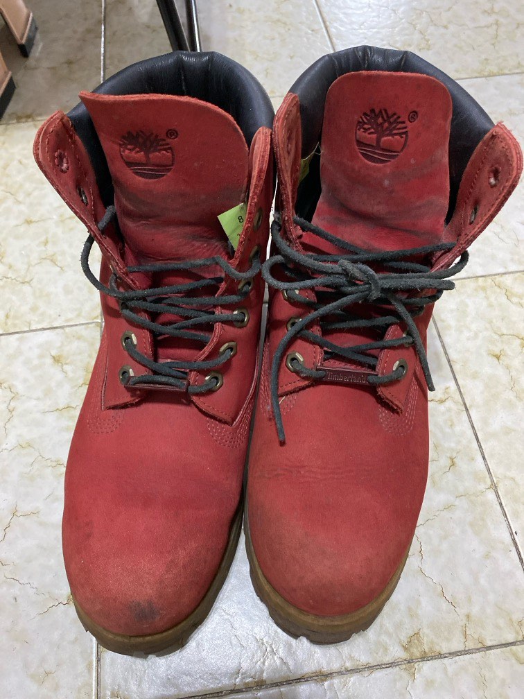 Timberland Boots waterproof red, Men's Fashion, Footwear, Boots on ...