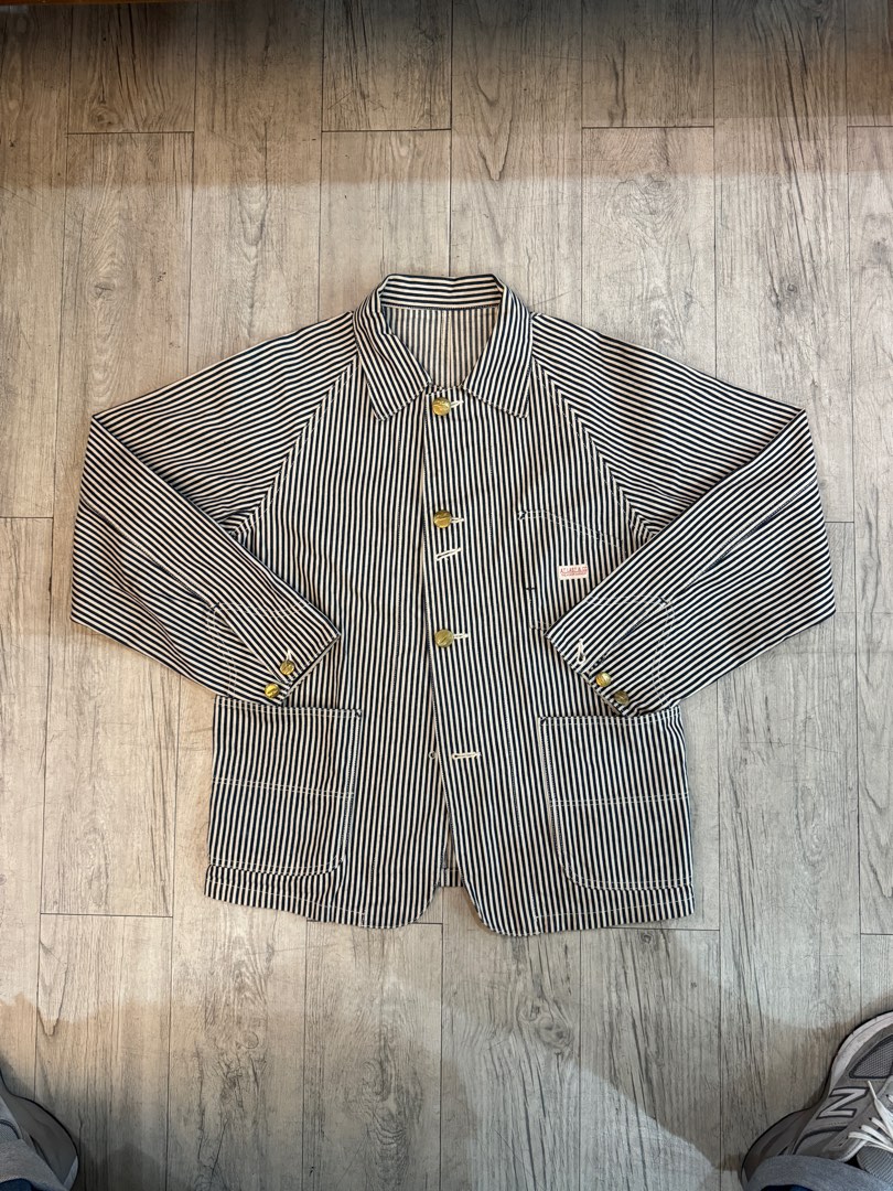 Timeworn Clothing / At Last Co Hickory Chore Jacket, Men's Fashion ...