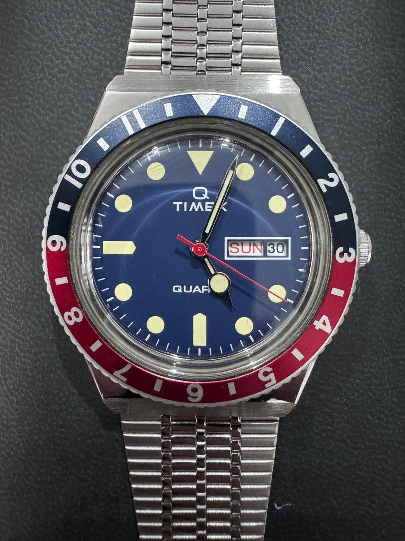 Timex Q Reissue 38mm Pepsi, Men's Fashion, Watches & Accessories ...