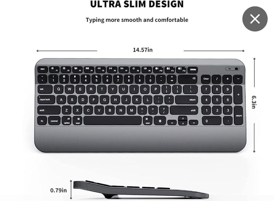 Tri-channel bluetooth keyboard, Computers & Tech, Parts & Accessories ...