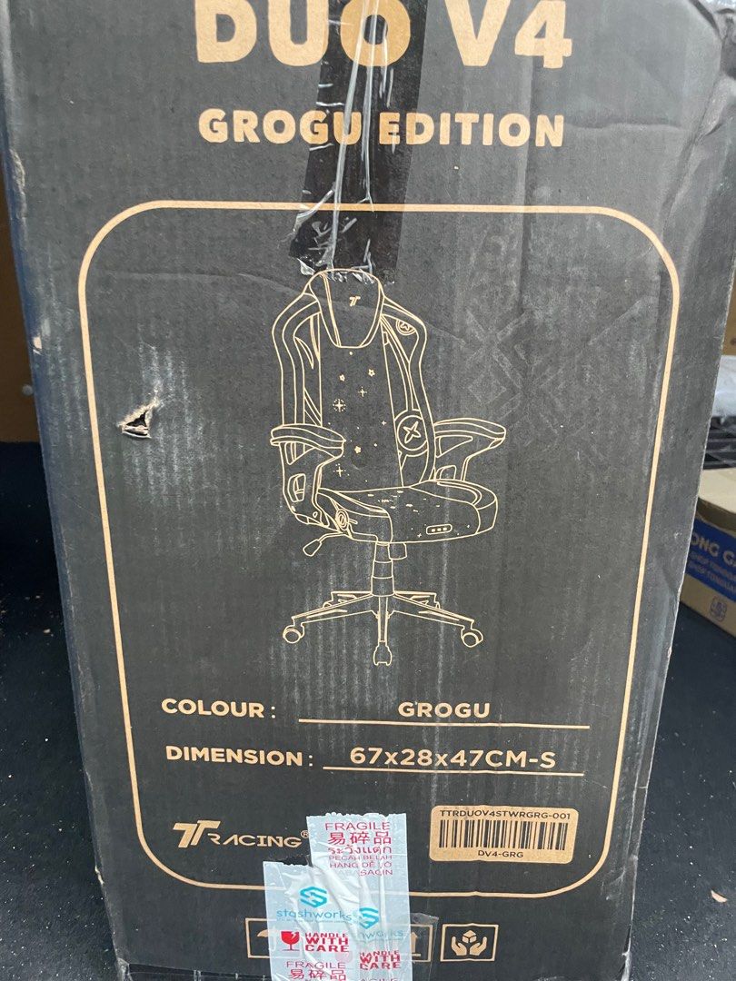 TTRacing Duo V4 Air Threads Fabric Gaming Chair - Grogu Edition ...