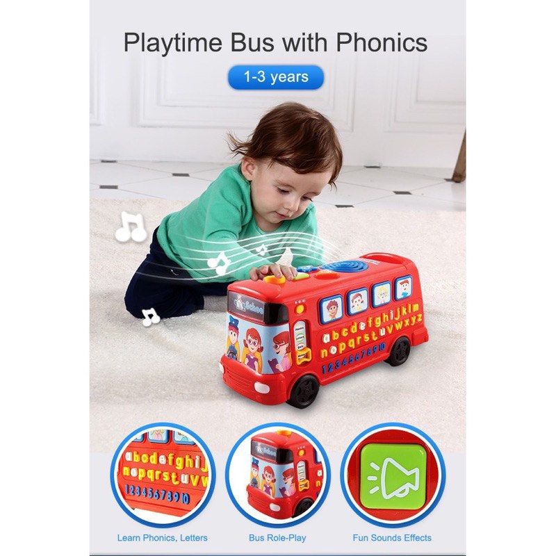 Vtech Playtime Bus English Phonics Electronic Learning Toys Preschool ...