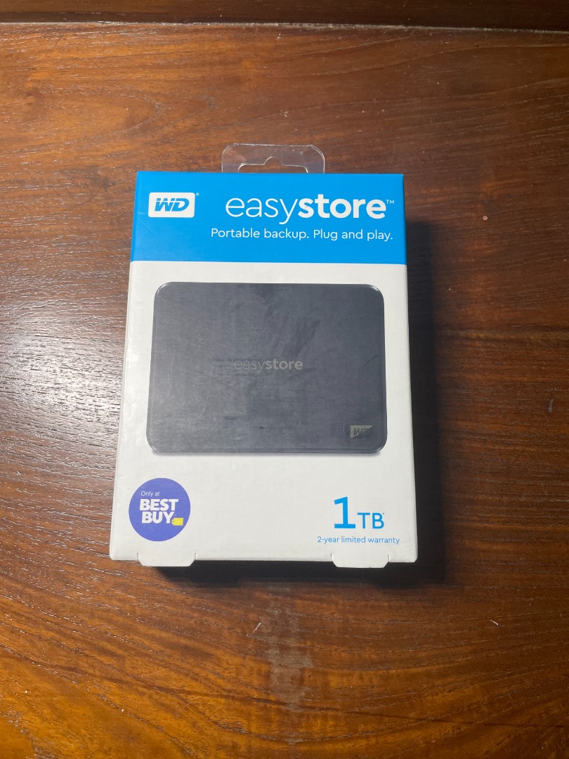 WD Easystore 1TB External USB 3.0 Portable Hard Drive - Black ...