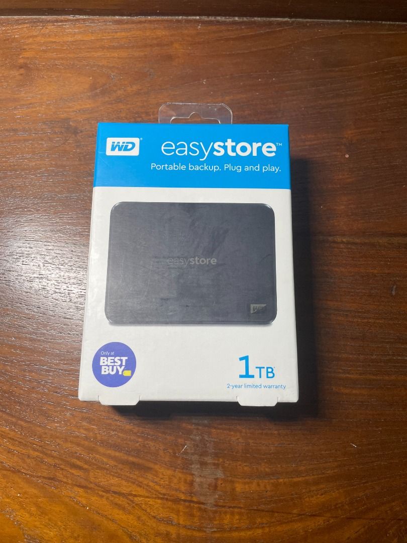WD Easystore 1TB External USB 3.0 Portable Hard Drive - Black ...