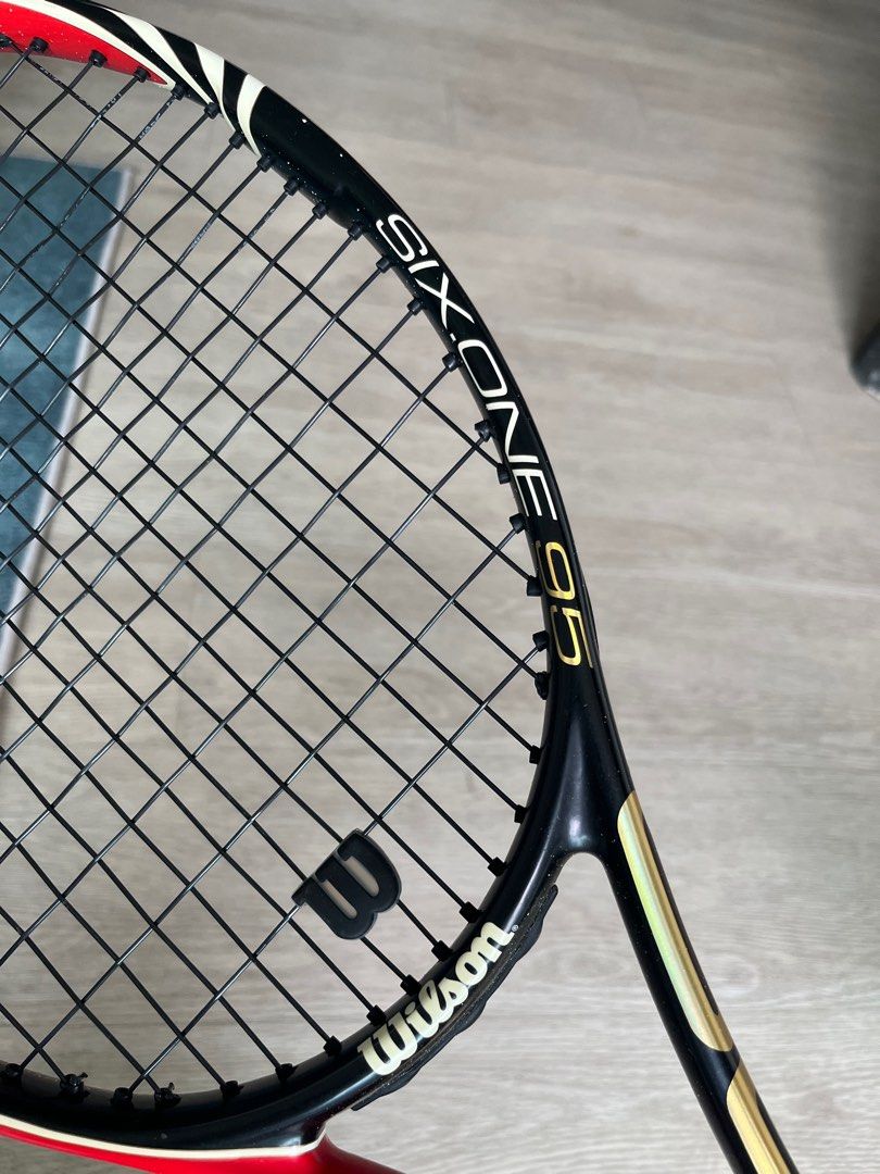 Wilson Tennis Racket (Six.One 95), Sports Equipment, Sports & Games ...