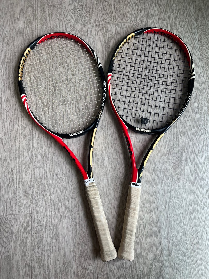 Wilson Tennis Racket (Six.One 95), Sports Equipment, Sports & Games ...