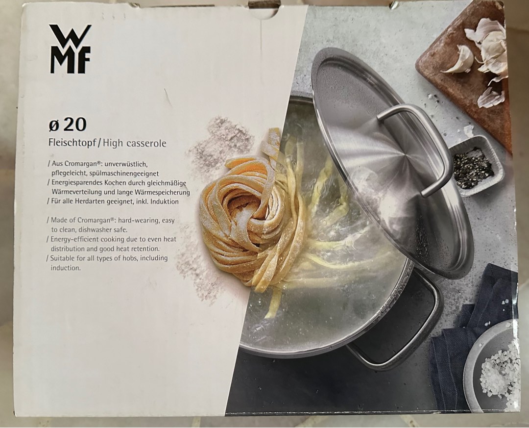 WMF stainless steel high casserole cromargan, Furniture & Home Living ...