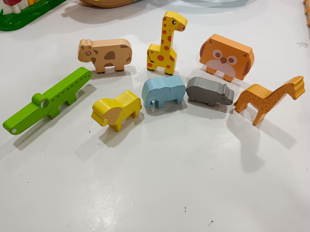 Wooden stacking animals, Babies & Kids, Infant Playtime on Carousell