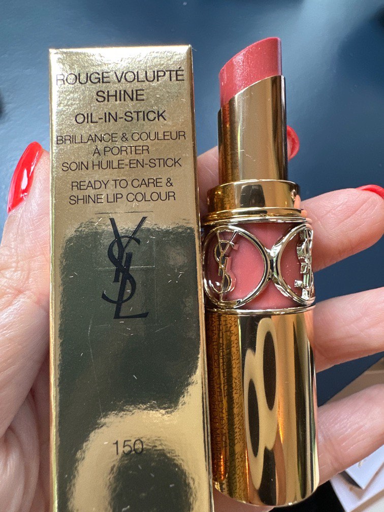 YSL Lipstick rouge volupte shine 150, Beauty & Personal Care, Face ...