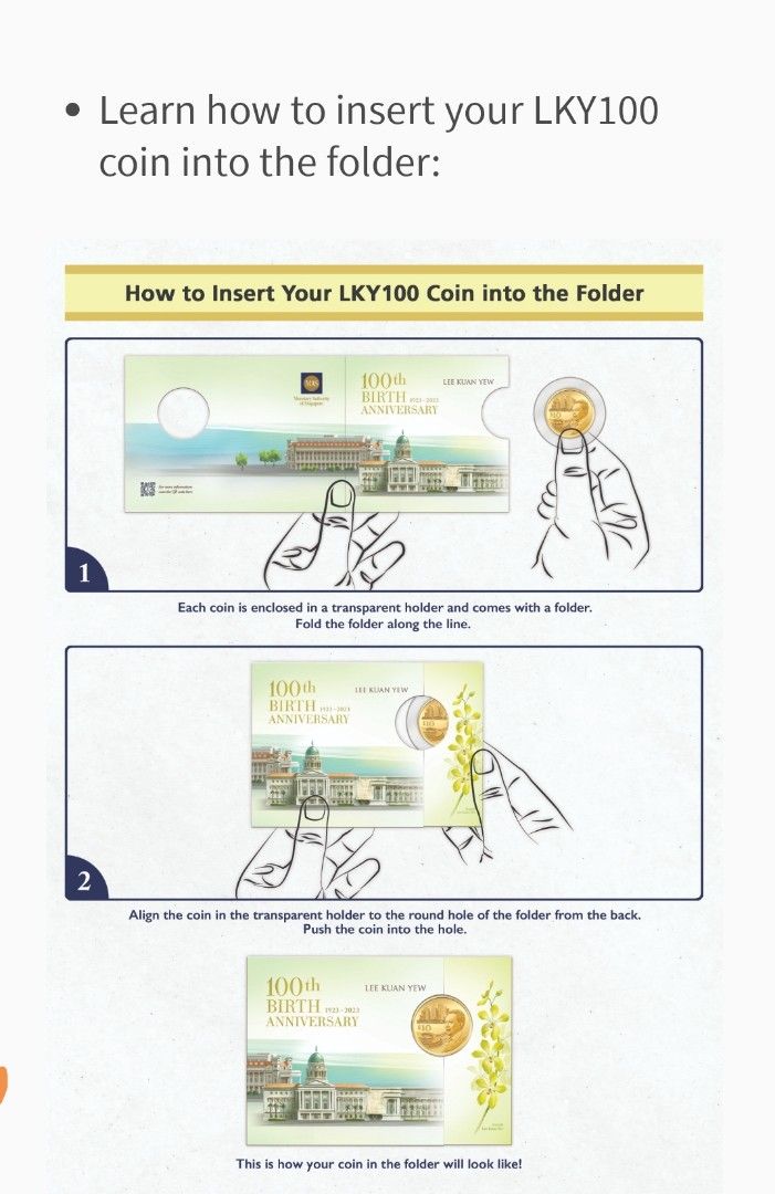 100th Birth Anniversary of Mr Lee Kuan Yew Commemorative Coin, Hobbies ...