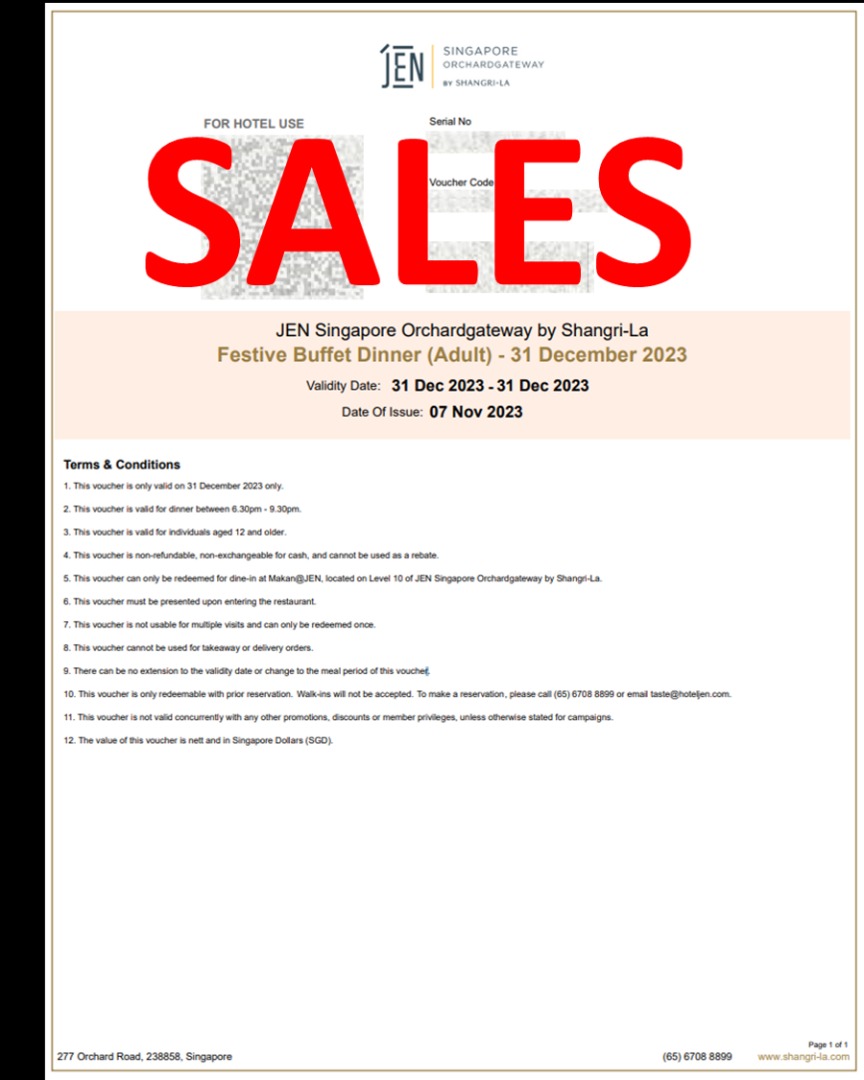 3x Makan@Jen - Festive Buffet Dinner at Hotel Jen by Shangri-La ...