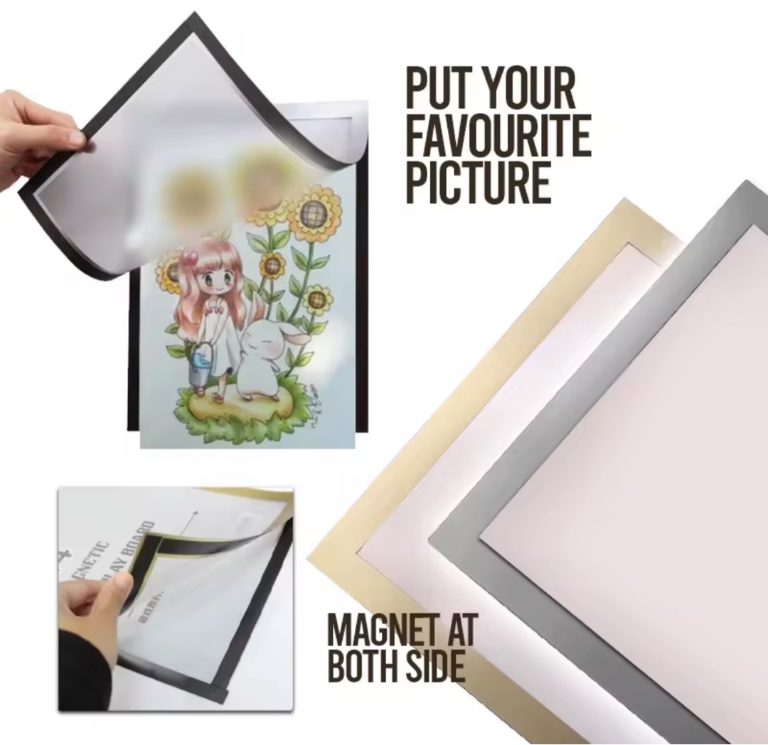 A4 Magnetic Frame (Photo/ Poster ), Furniture & Home Living, Home Decor ...