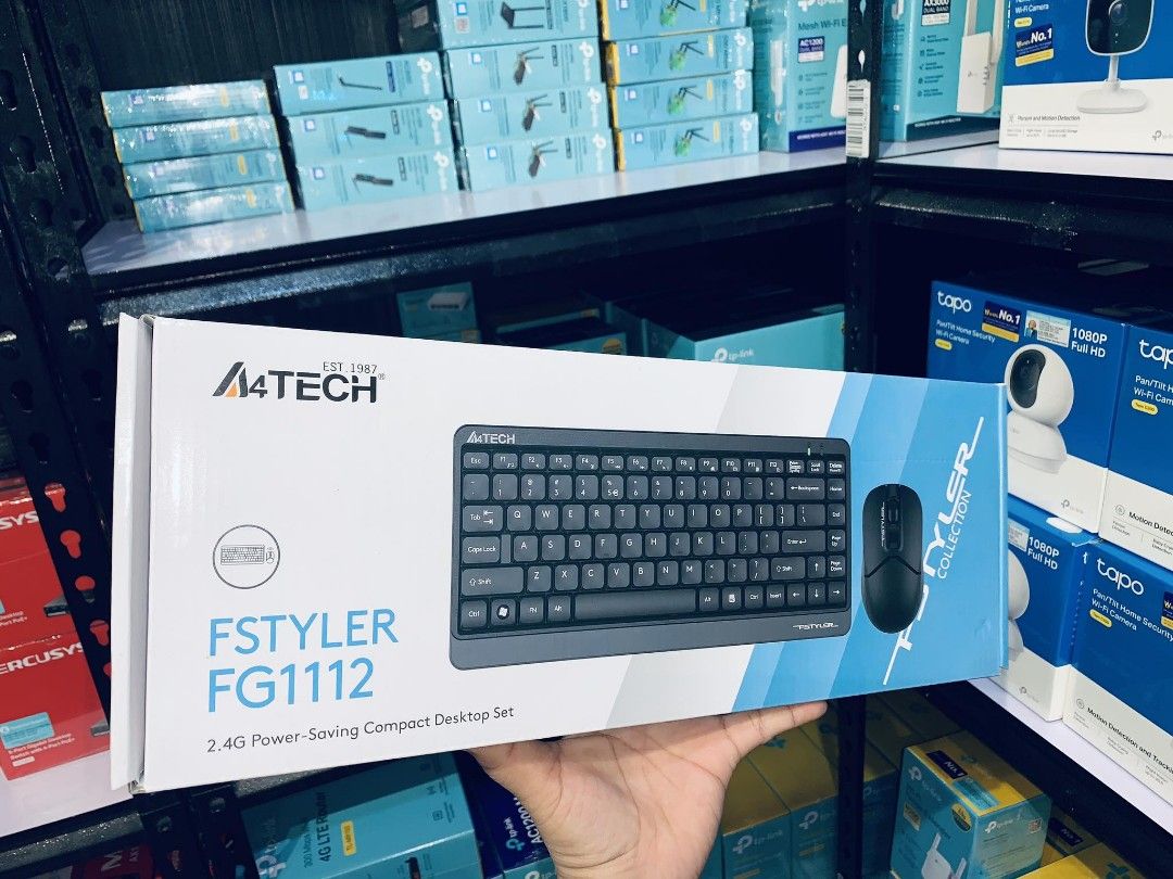 A4Tech Fstyler FG1112 Wireless Compact Keyboard and Mouse Combo Black, Computers & Tech, Parts ...