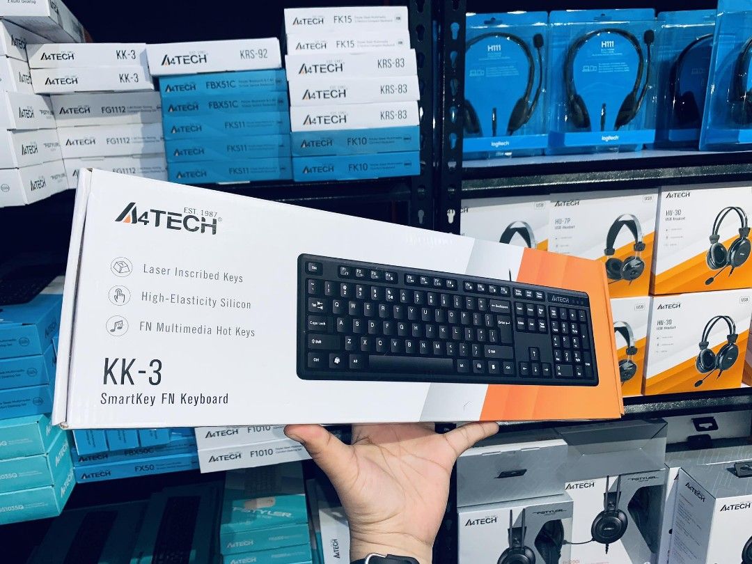 A4Tech KK-3 Wired Keyboard Black USB, Computers & Tech, Parts & Accessories, Computer Keyboard ...