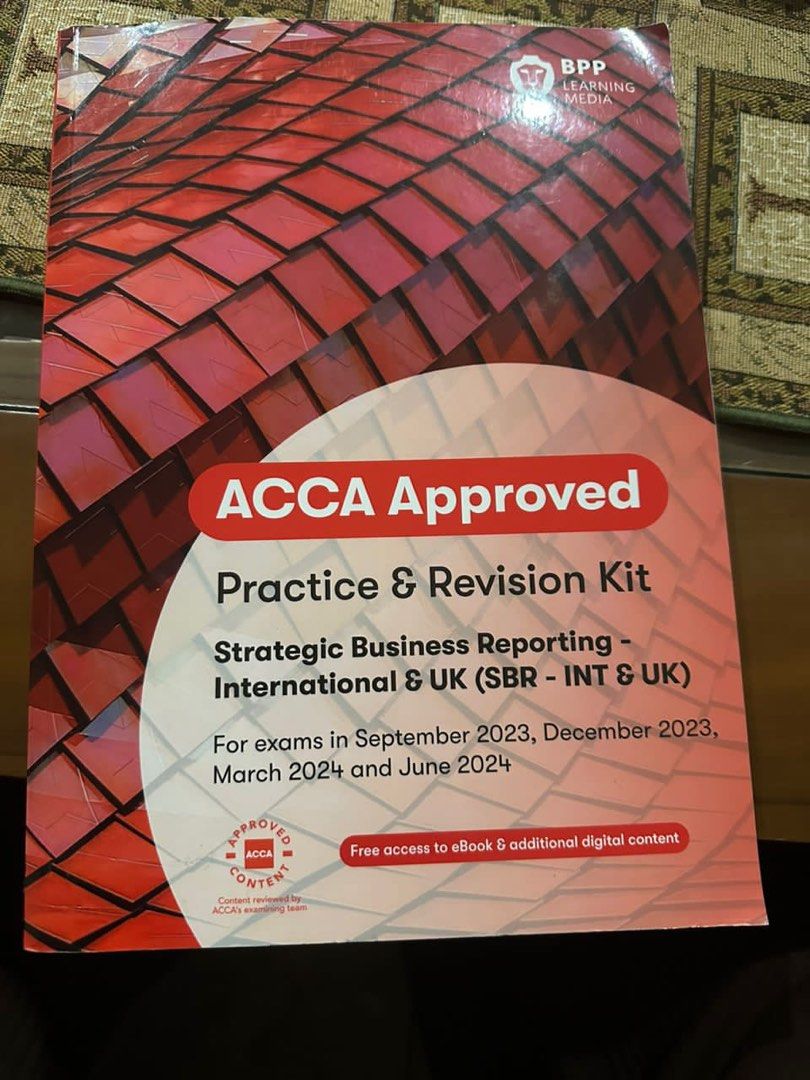 ACCA BPP Strategic Business Reporting SBR, Hobbies & Toys, Books & Magazines, Textbooks on Carousell
