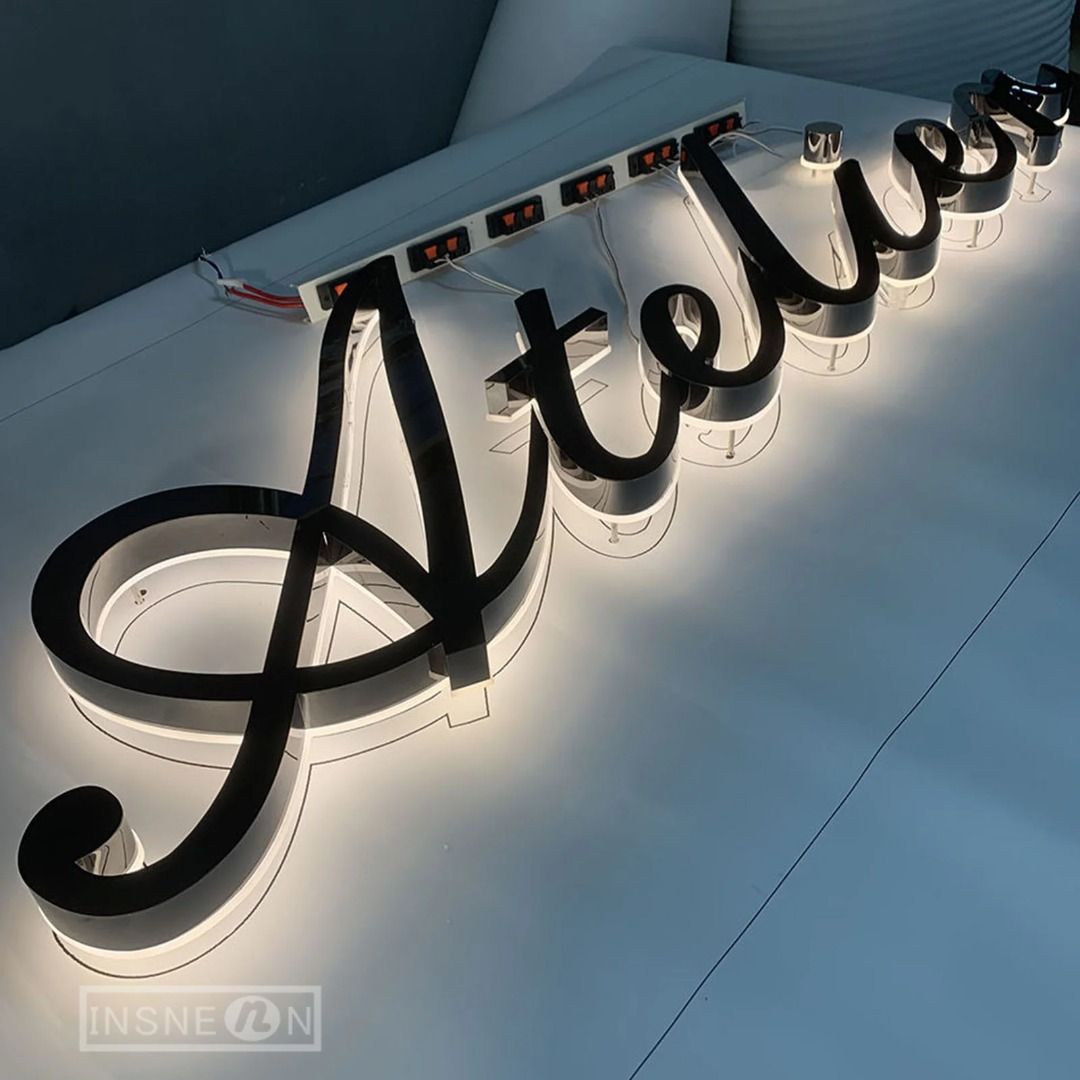 Acrylic Custom LED Letters Outdoor Waterproof Mini Word Metal 3D ...