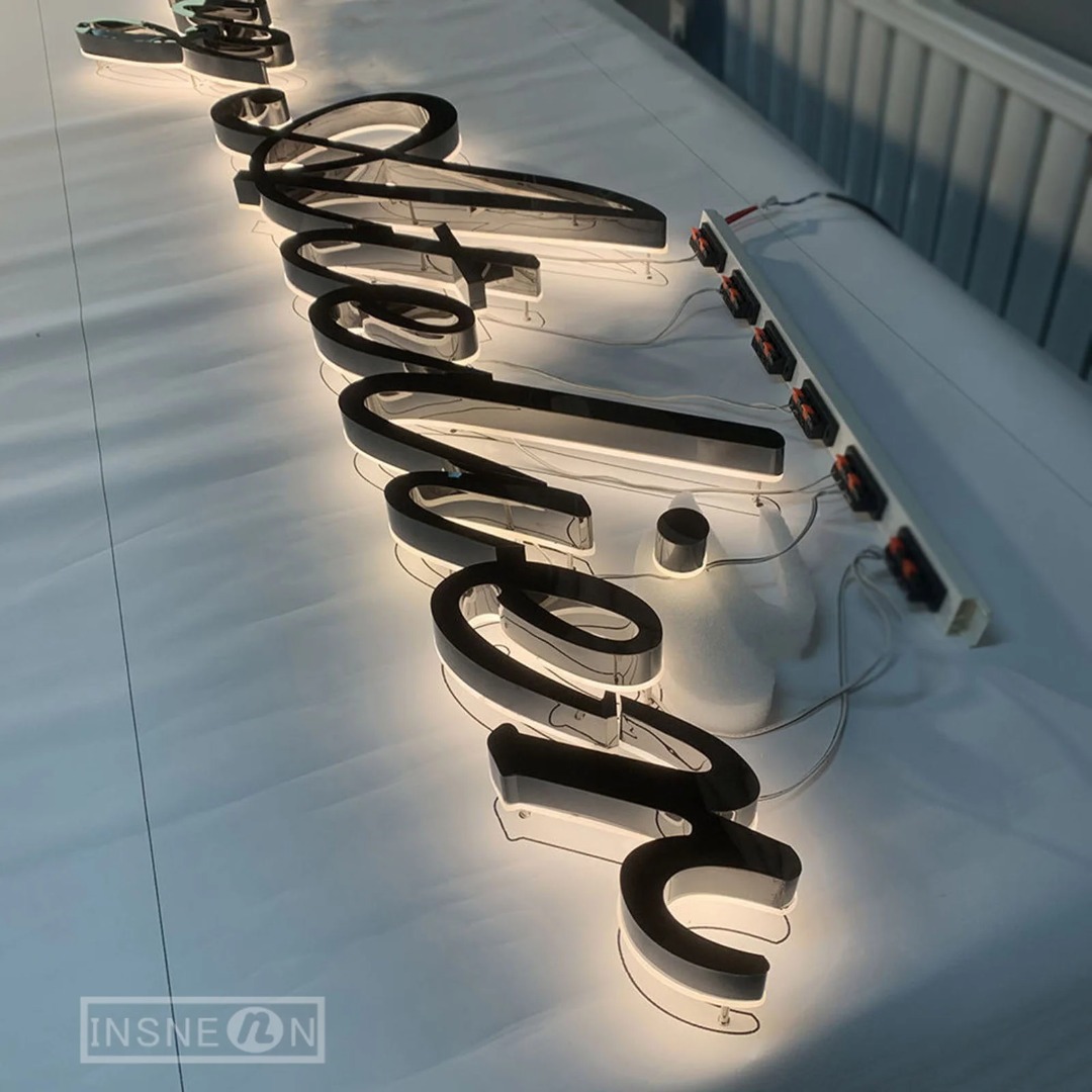 Acrylic Custom LED Letters Outdoor Waterproof Mini Word Metal 3D ...