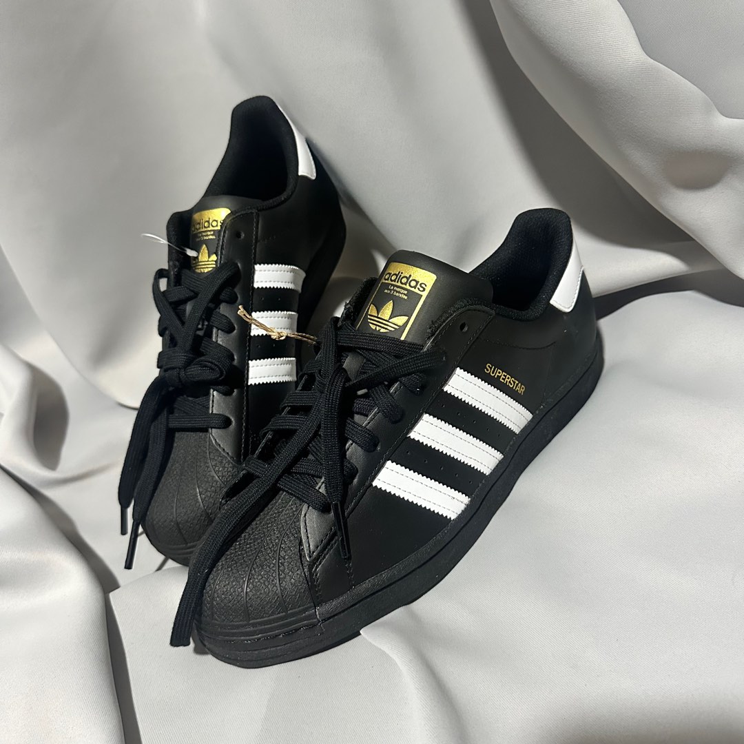 Adidas Originals Supertar Black Gold Classic Men size10, Men's Fashion ...