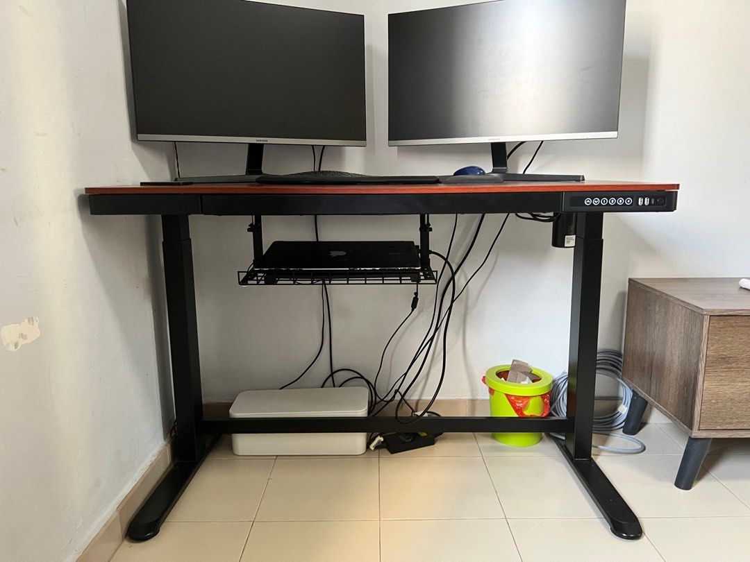 Adjustable height work desk, Furniture & Home Living, Furniture, Tables ...