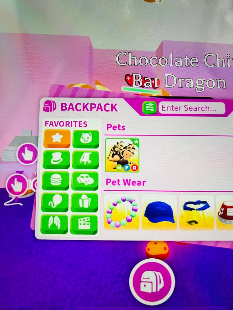 Adopt me Neon Fly Ride Chocolate Chip Bat Dragon, Hobbies & Toys, Toys ...