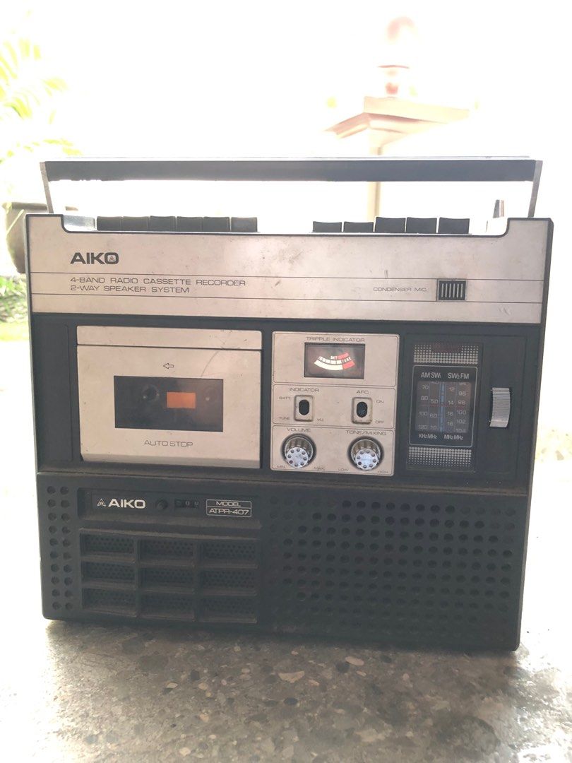 AIKO ATPR-407 4-Band Radio Cassette Recorder, Audio, Portable Music ...