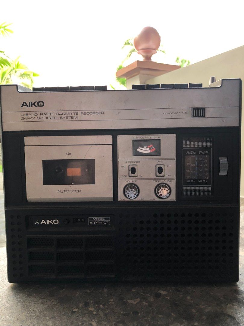 AIKO ATPR-407 4-Band Radio Cassette Recorder, Audio, Portable Music ...