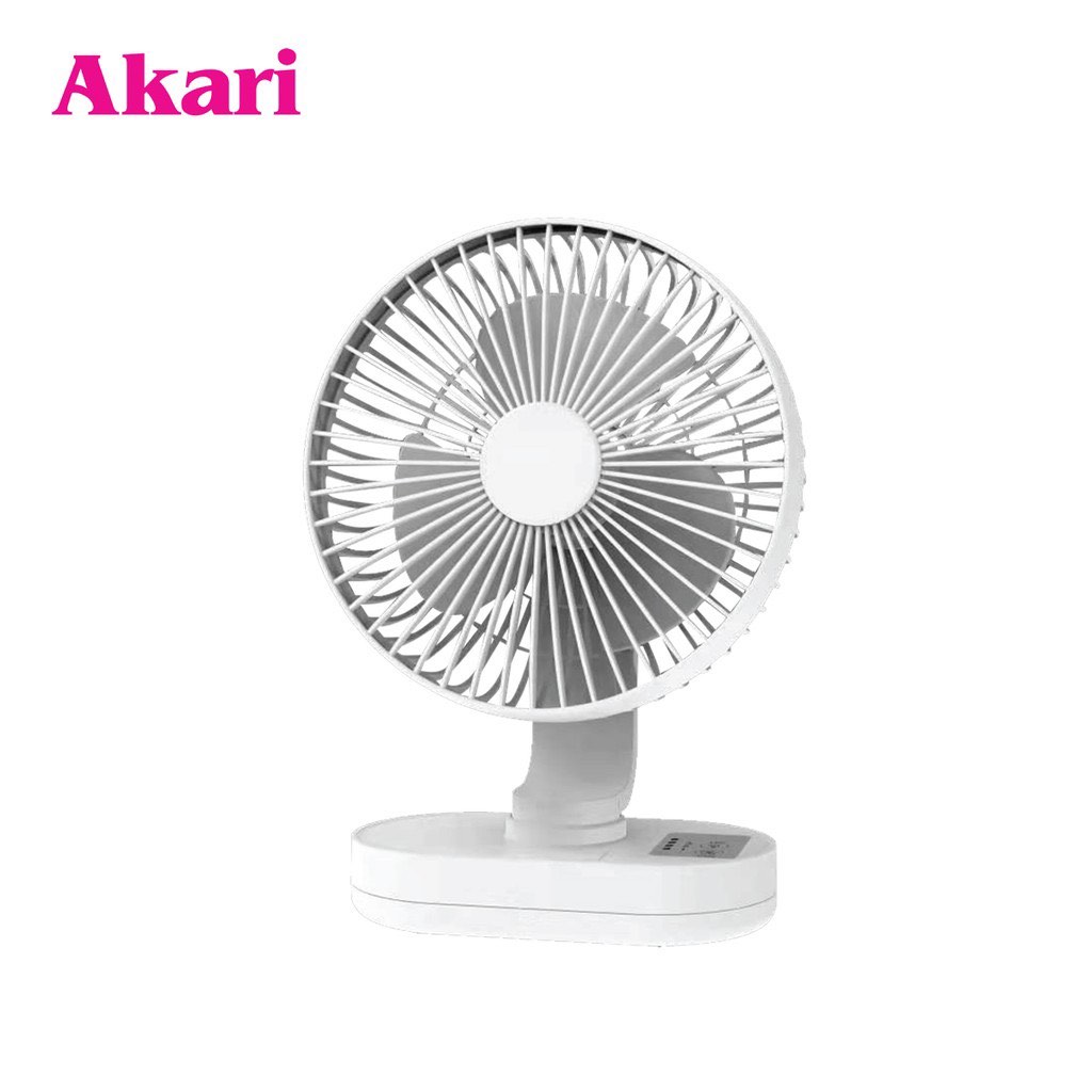 AKARI RECHARGEABLE FAN WITH LED LIGHT, Furniture & Home Living ...