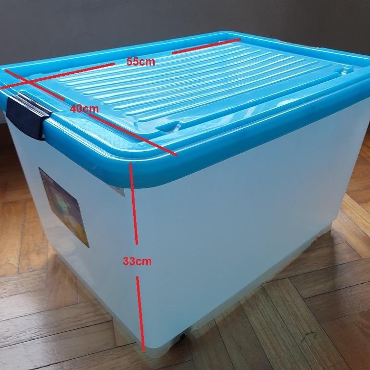 ALGO Storage Box with wheels 55L, Furniture & Home Living, Home ...