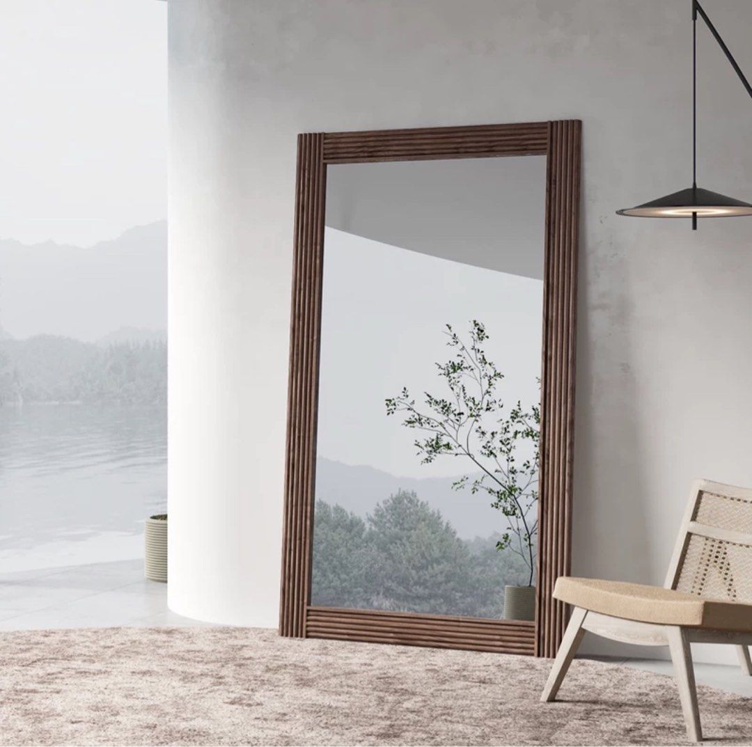 ASHTON Modern Solid Wood Mirror, Furniture & Home Living, Home Decor ...