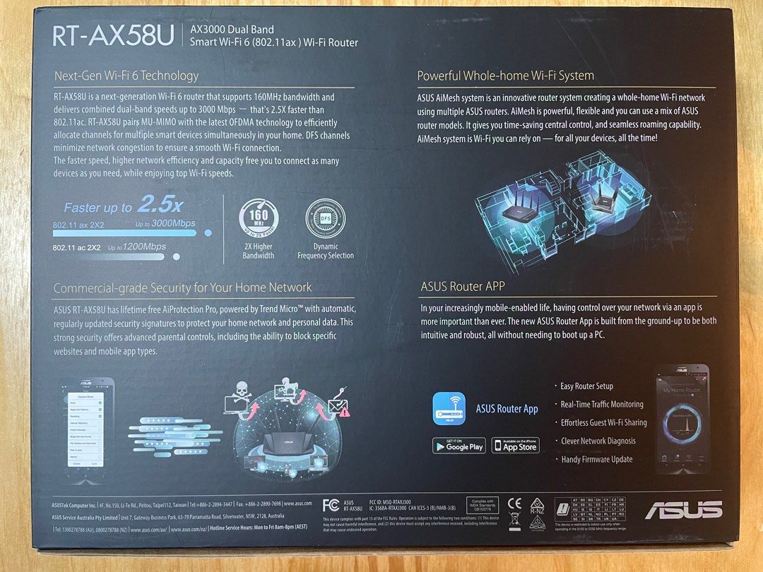 Asus RT-AX58U Router Wifi 6, Computers & Tech, Parts & Accessories ...