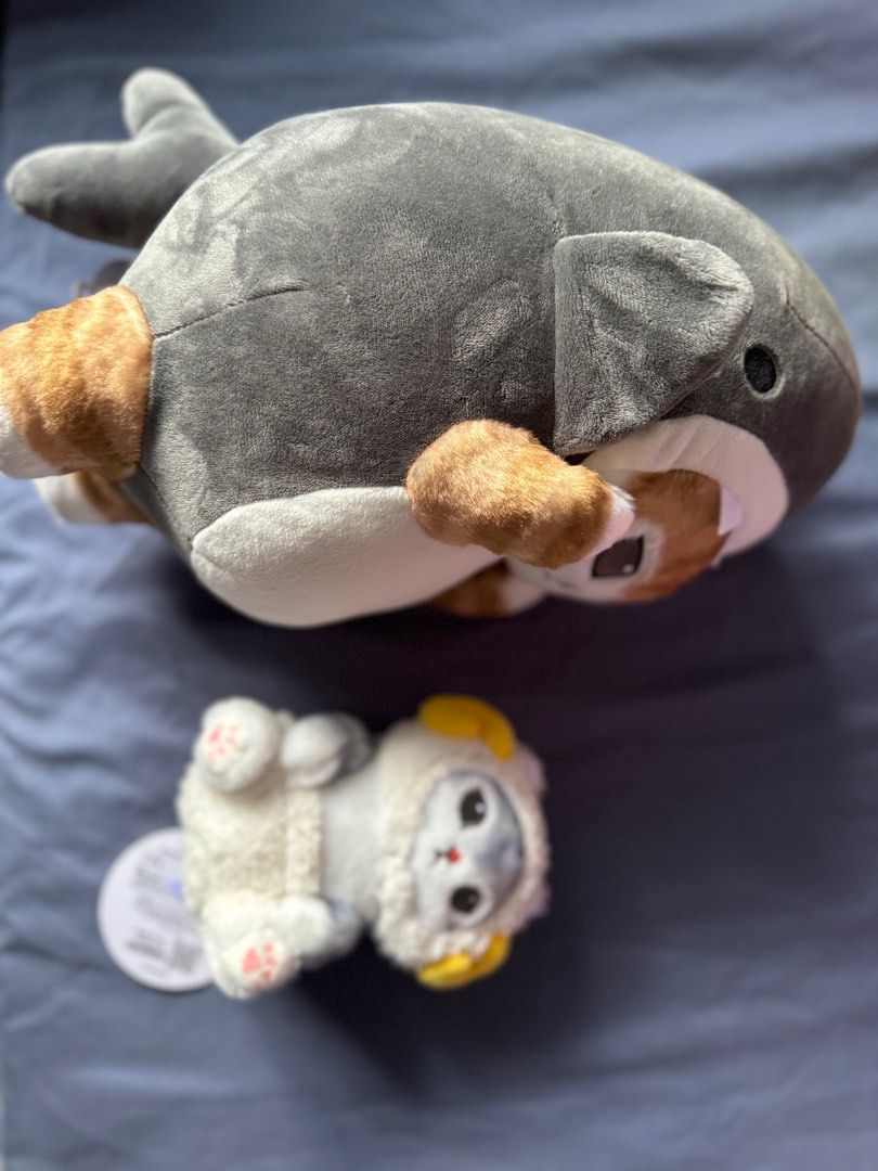 Authentic Mofusand (shark and ram/sheep) and sumikko gurashi (frog/cat) and hangyodon teddy ...