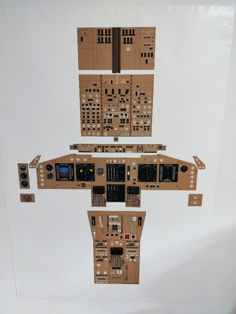 B744 Cockpit Layout Poster, Everything Else on Carousell