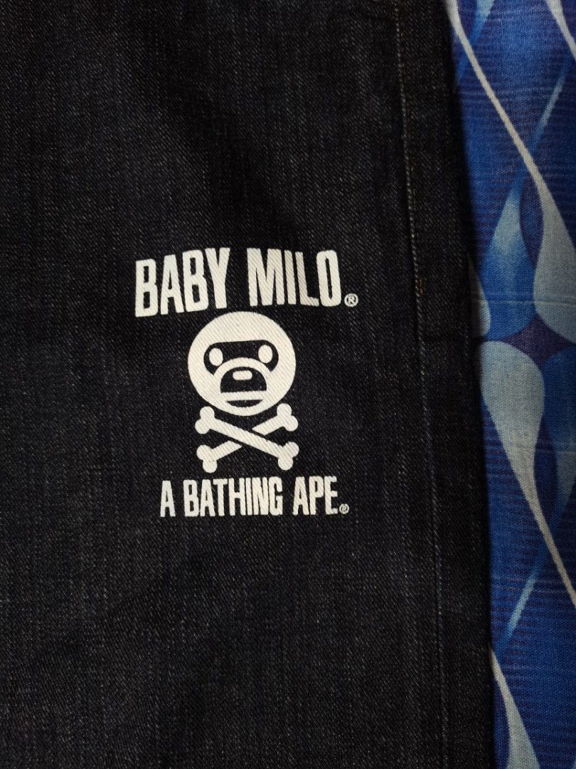 Bape baby milo jorts, Men's Fashion, Bottoms, Shorts on Carousell