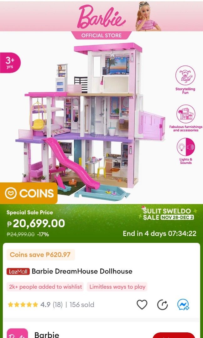 BARBIE DREAMHOUSE SET, Hobbies & Toys, Toys & Games on Carousell