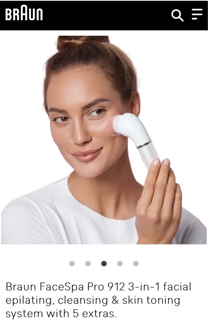BRAUN FaceSpa Pro 3 in 1 face epilation, cleansing and toning system ...