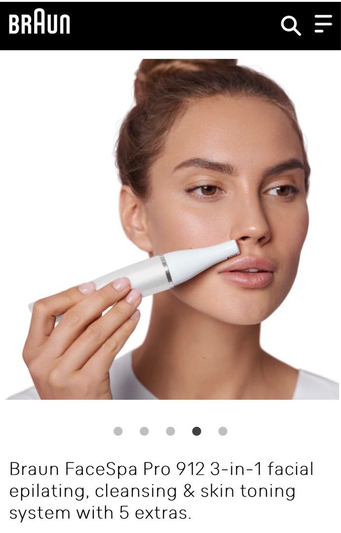 BRAUN FaceSpa Pro 3 in 1 face epilation, cleansing and toning system ...