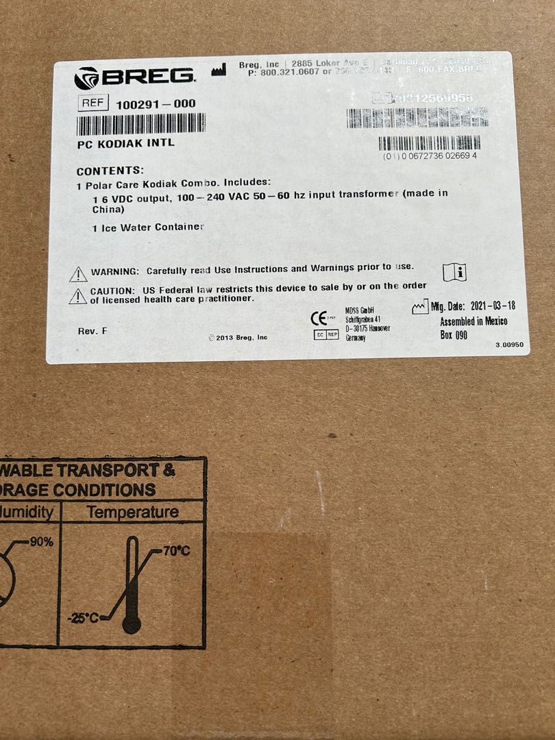 Breg Slingshot2 & Polar Care Cube, Health & Nutrition, Assistive ...