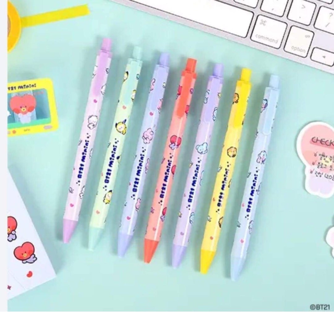 BT21 Slim Pens, Hobbies & Toys, Stationary & Craft, Craft Supplies ...