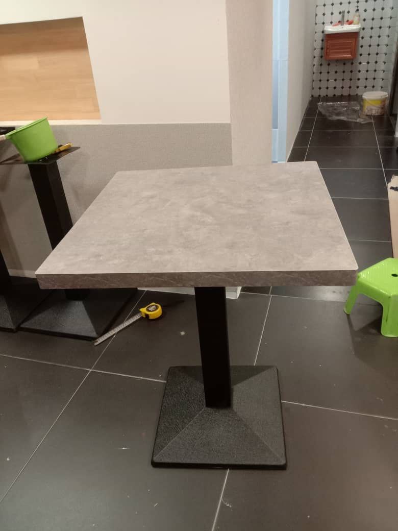 Cafe kopitiam restaurant table square grey simen table, Furniture ...