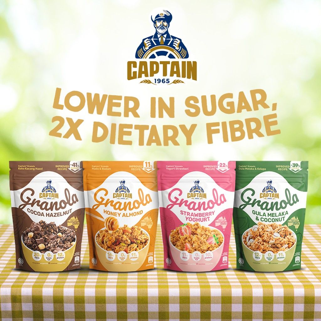 Captain granola assorted oat clusters crunchy breakfast granola oats ...