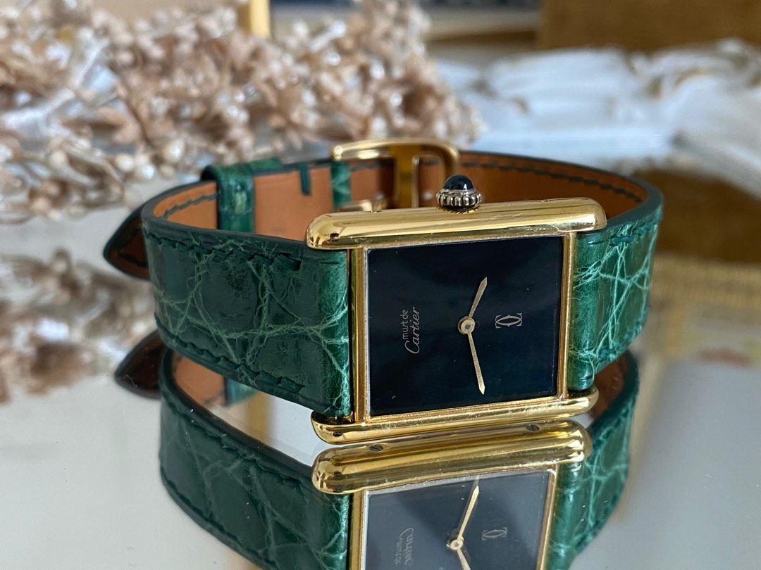 Cartier Tank Hand Manual Winding LM, Luxury, Watches on Carousell