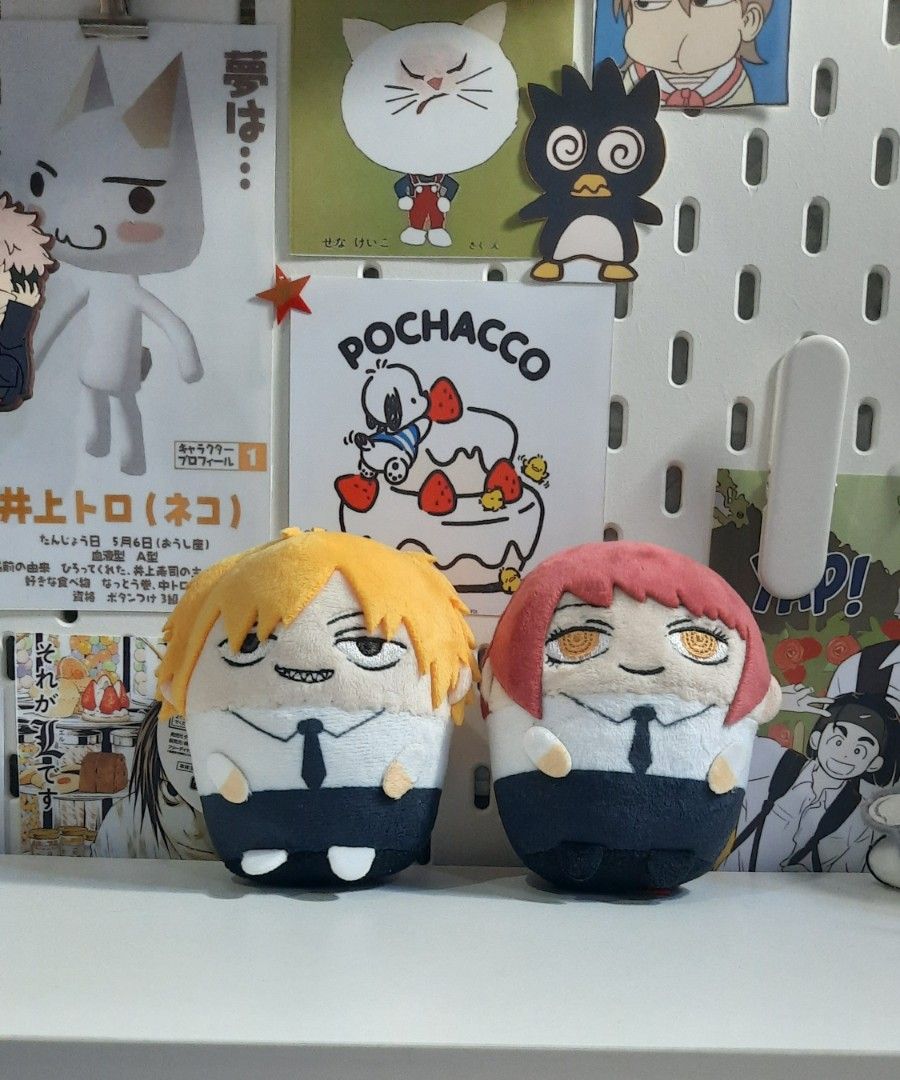 (SET) chainsaw man plush charm | makima, denji, csm, prize charm ...