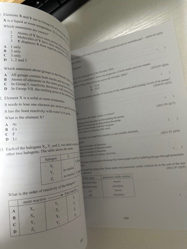 chemistry o level exam papers from 2005-2014, Everything Else on Carousell