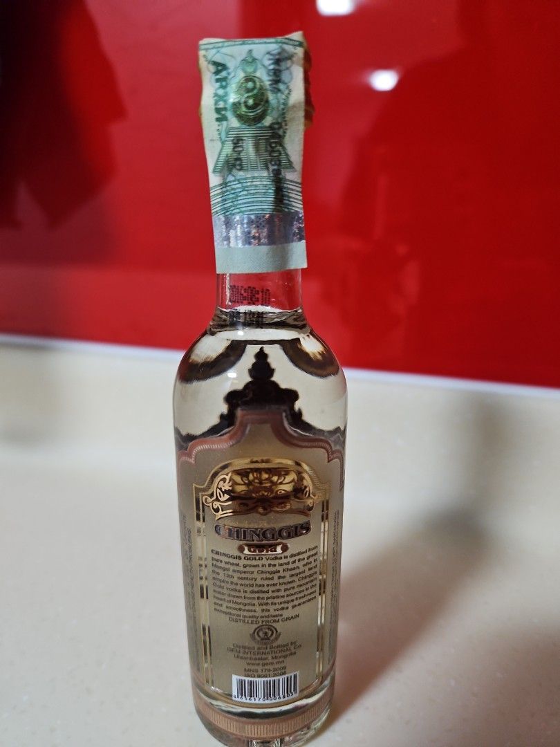 Chinggis gold vodka from mongolia 50ml, Food & Drinks, Beverages on ...