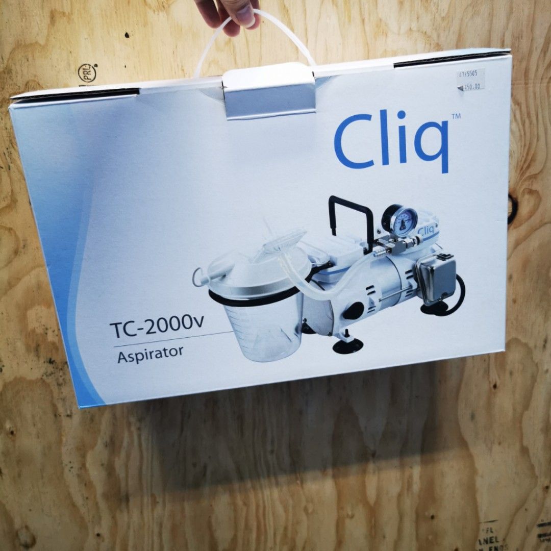 Cliq TC-2000v Aspirator phelgm suction pump, Health & Nutrition ...