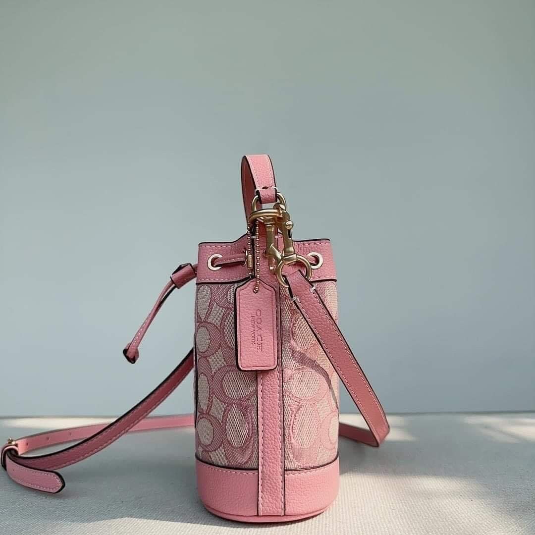Coach Mini Dempsey Bucket Bag in Signature Canvas, Women's Fashion, Bags & Wallets, Cross-body ...