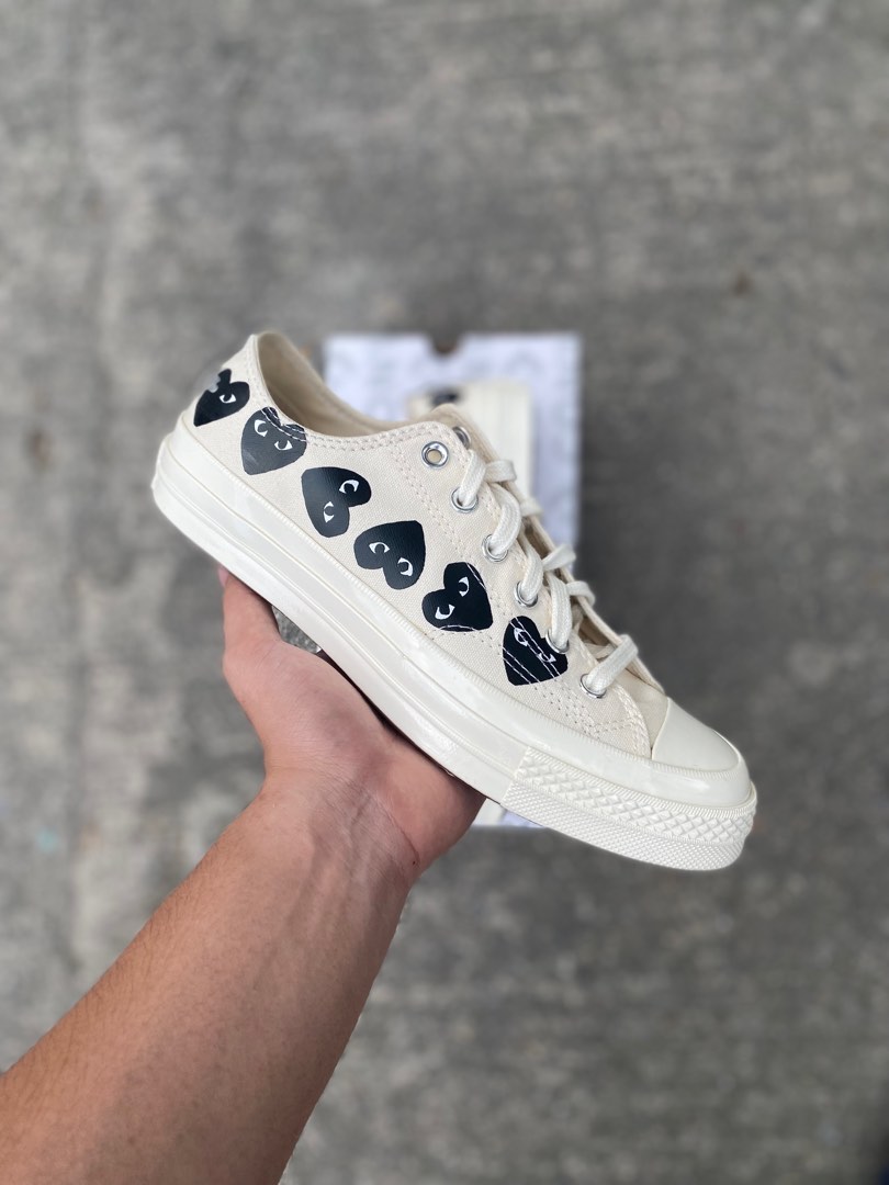 Converse CDG Multiheart, Men's Fashion, Footwear, Sneakers on Carousell
