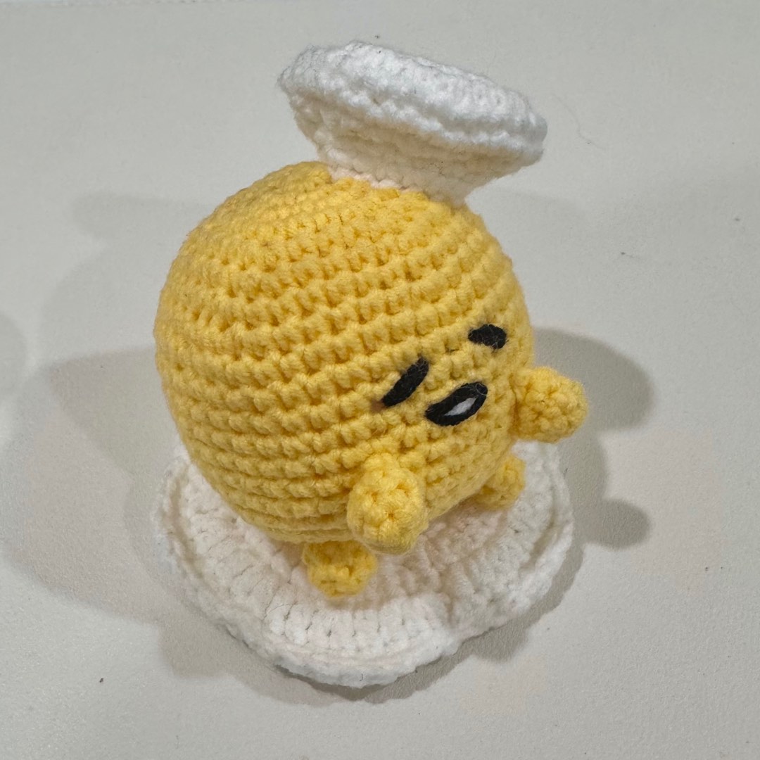 Crocheted Gudetama, Hobbies & Toys, Stationery & Craft, Handmade Craft ...